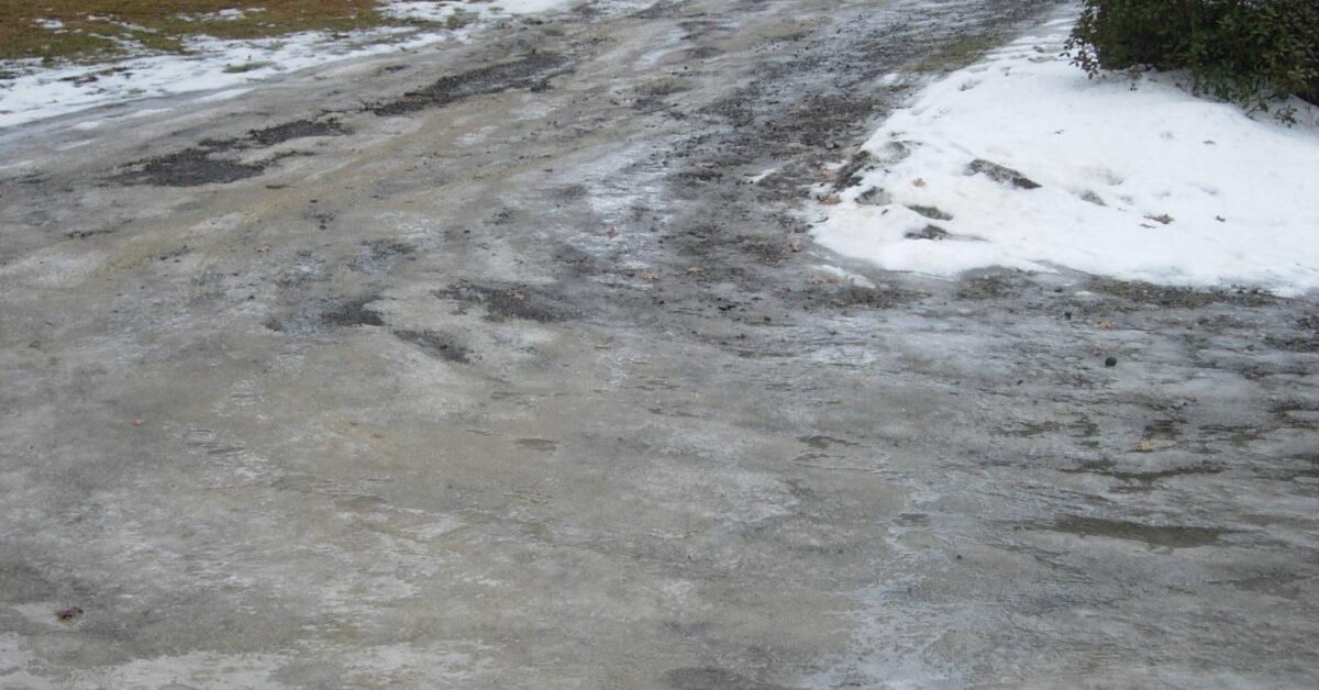 Driveway ice? Here's how to prevent it. - DR's Country Life Blog